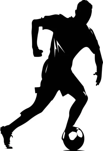 Futsal player silhouette Vektor Stok, Ilustrasi Futsal player ...