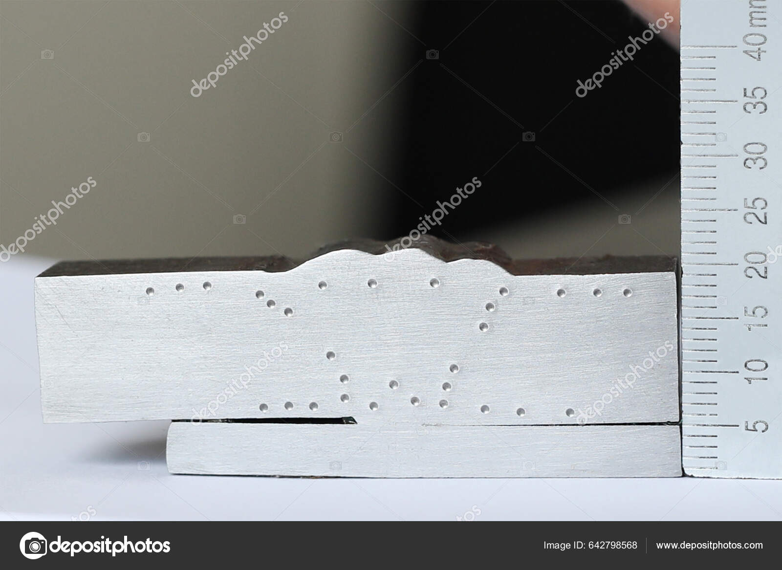 Macro Hardness Test Specimen Groove Butt Weld Electrode Process Welding ...