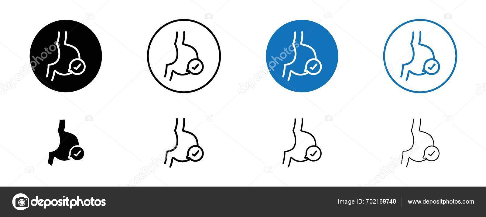 Good Digestion Icon Set Improve Gastro Intestinal Digestion Health ...