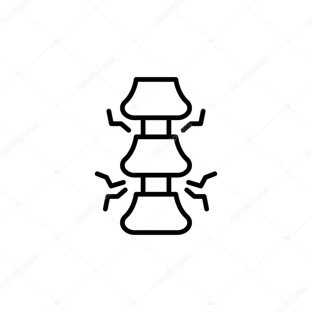 Conjunto Iconos Disco Herniado Símbolo Vectorial Del Disco ...