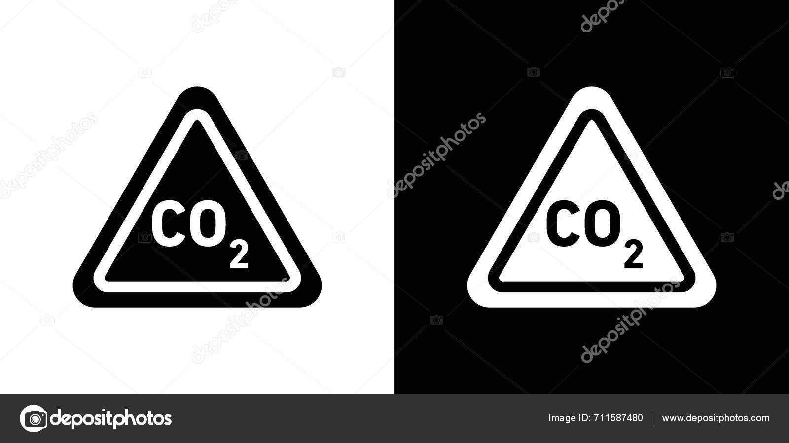 Co2 Warning Sign Icon Set Alert Carbon Dioxide Hazards Co2 Stock Vector by ©gopalghori3@gmail ...