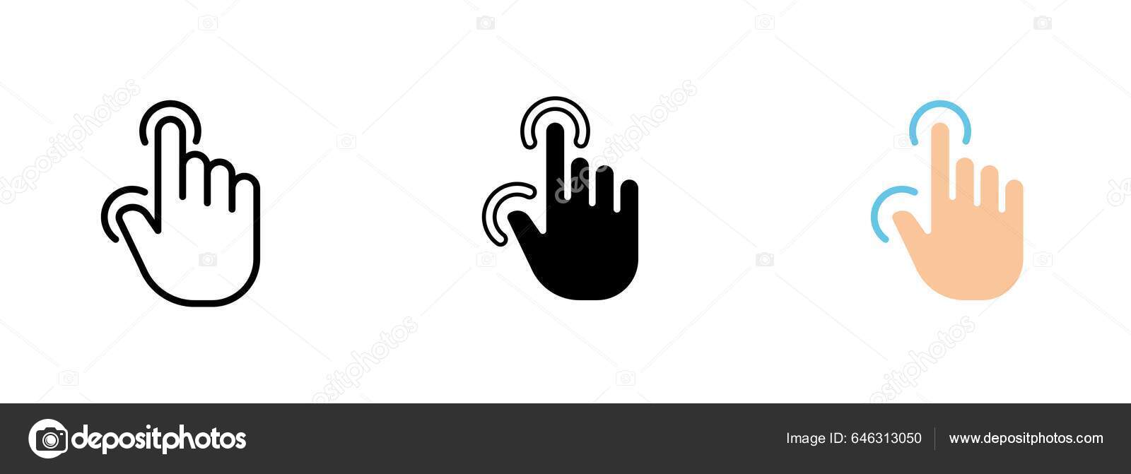 Touch Based Interface Two Fingers Making Zoom Zoom Out Gesture Stock Vector by ©sentretvector ...
