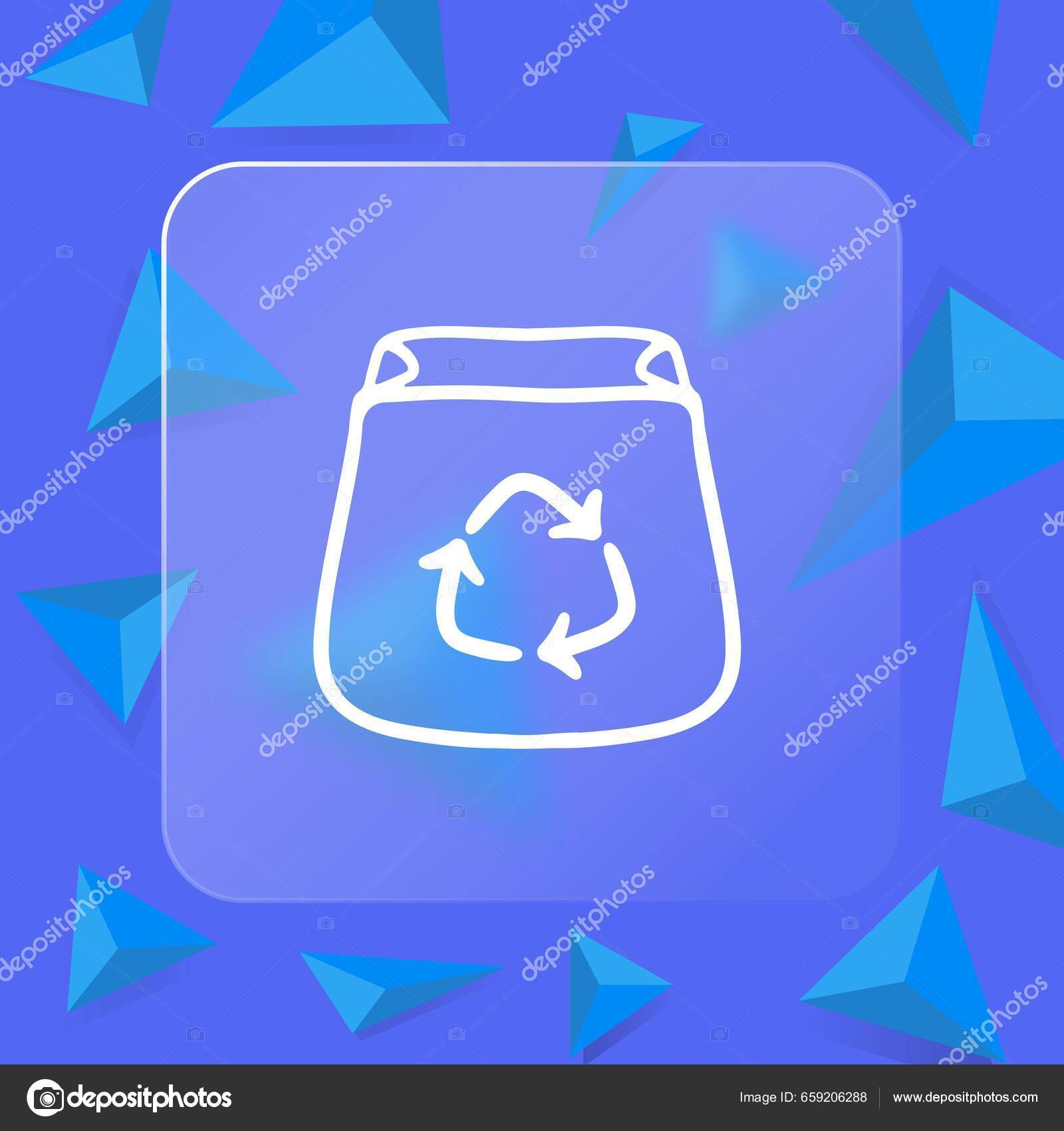 Sběr Vektorových Ikon Představujících Recyklaci Odpadu Symbol Recyklace ...