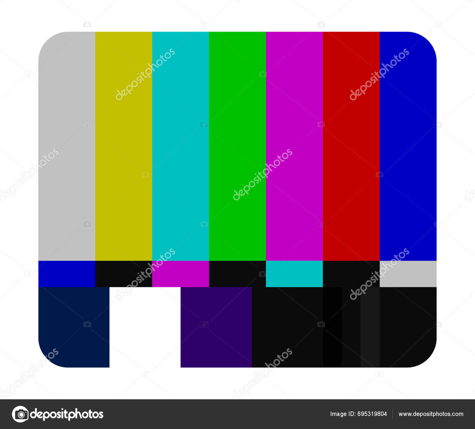 Television Test Chart White Background Icon Screen Remote Control News ...