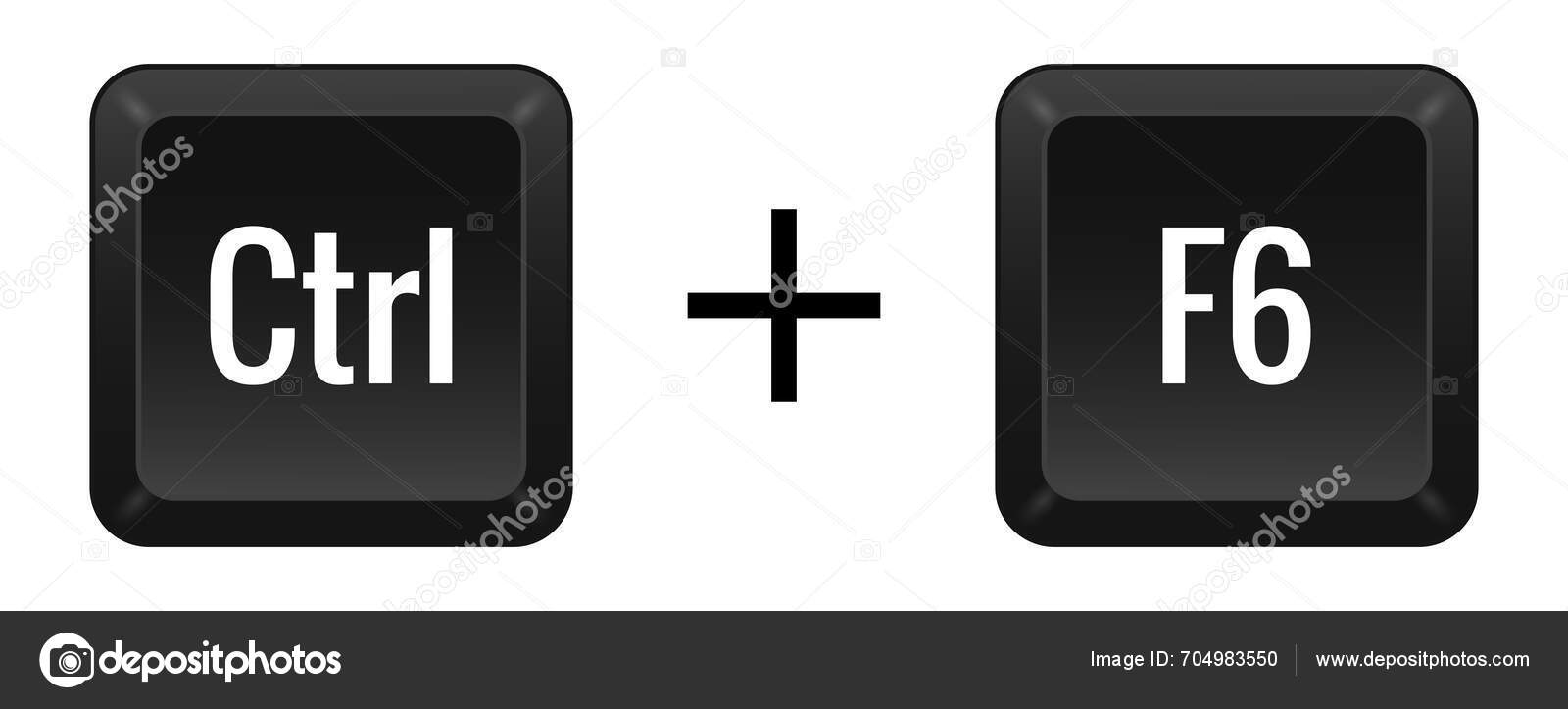 Ctrl Key Combination Keyboard Control Computer Shortcut Laptop Functional Input Stock Vector by ...