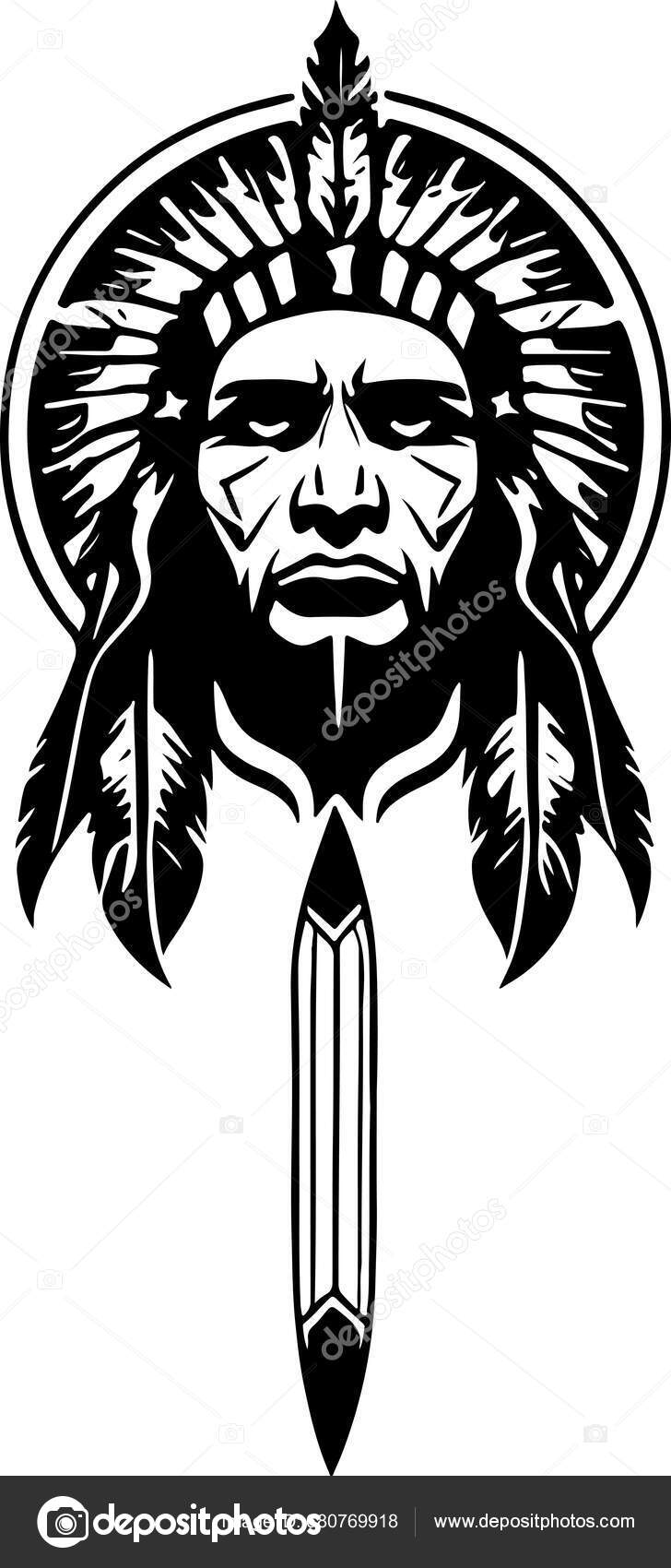 Great Lovely Native Indians Vector Art Vector Illustration Stock Vector ... Great Lovely Native Indians Vector Art Vector Illustration Stock Vector ...