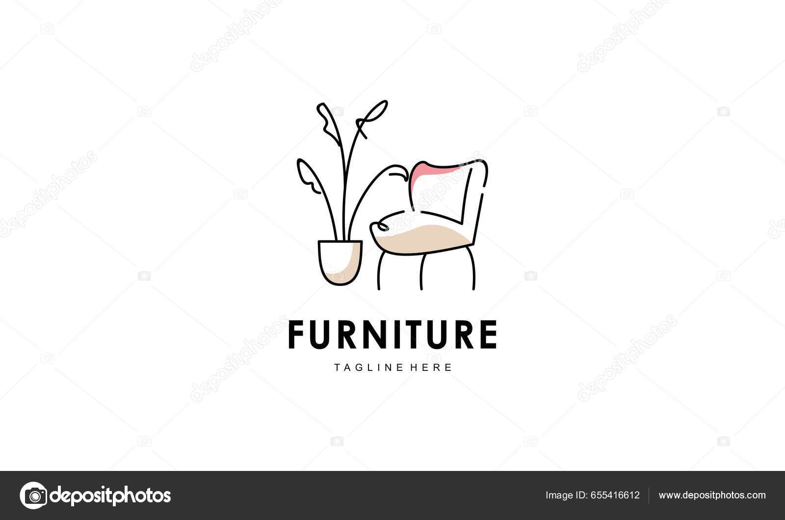Design Vetor Design Logotipo Mobiliário Interior Vetor de ©deemka ...