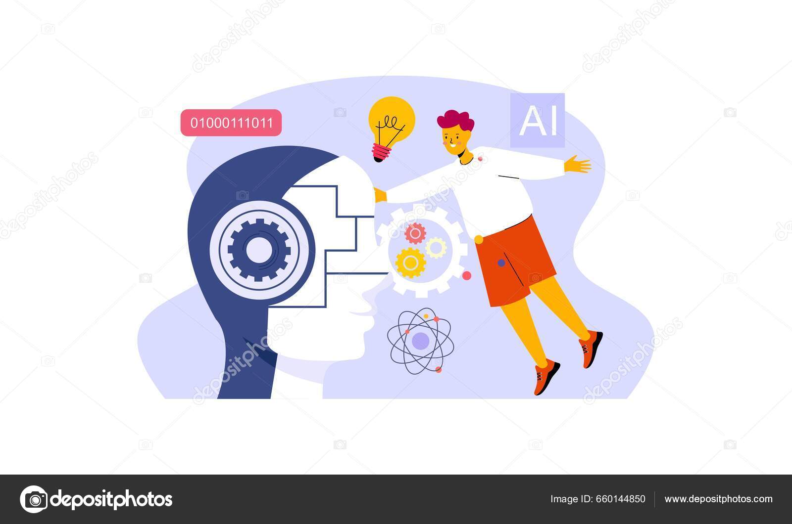 Artificial Intelligence Concept Vector Illustration Stock Vector by ... Artificial Intelligence Concept Vector Illustration Stock Vector by ...