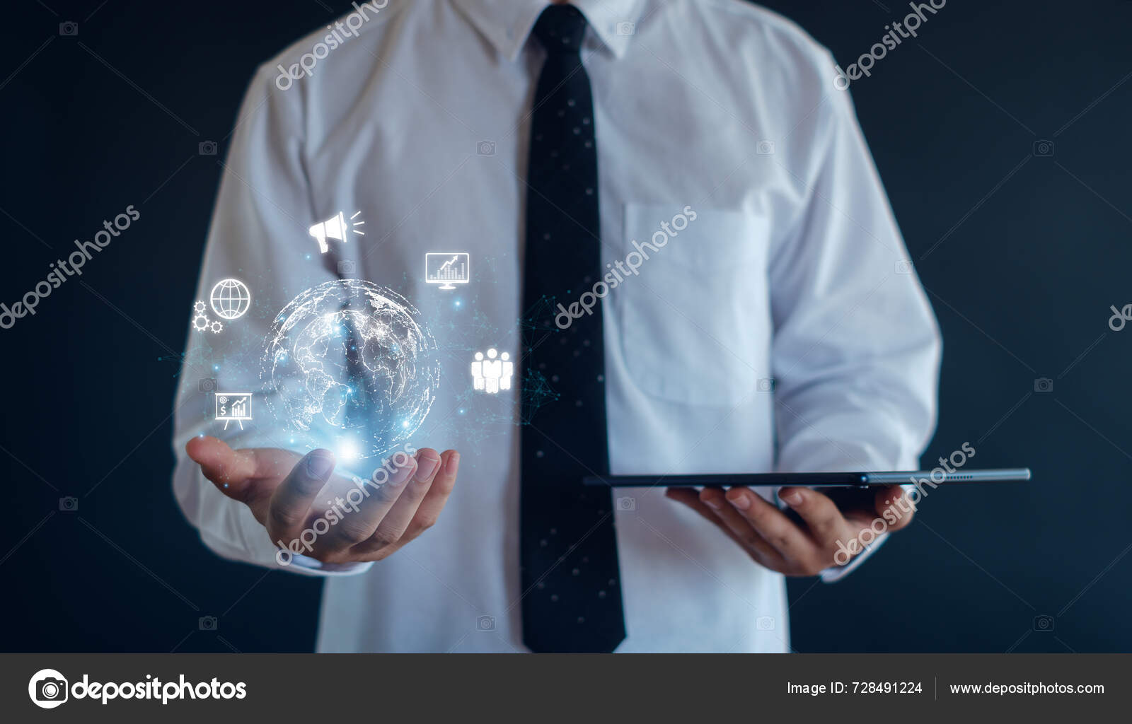 Big Data Analytics Visualization Technology Scientist Analyzing Information Structure Virtual