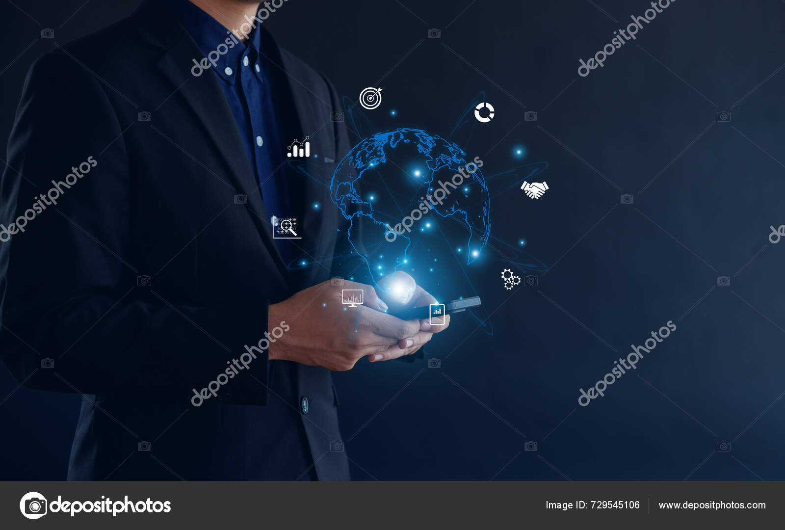 Big Data Analytics Visualization Technology Scientist Analyzing ...