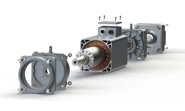 Car Starter Alternator Exploded View Rendering Isolated White Background Stock Photo by ©BVNIMA ...