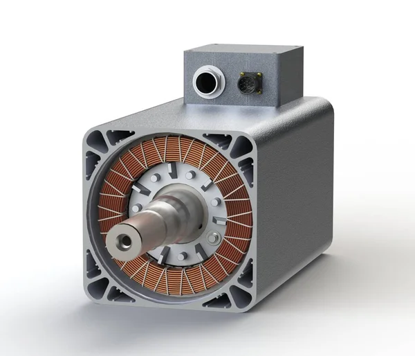 Stator Rotor Spindle Drive Rendering Isolated White Background Electric ...