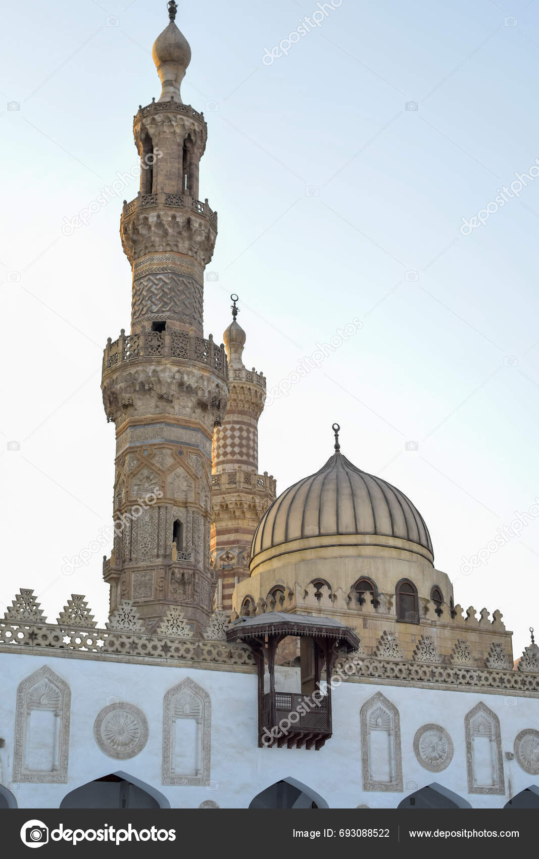 Beautiful View Azhar Mosque Cairo Egypt Daylight — Stock Photo ...