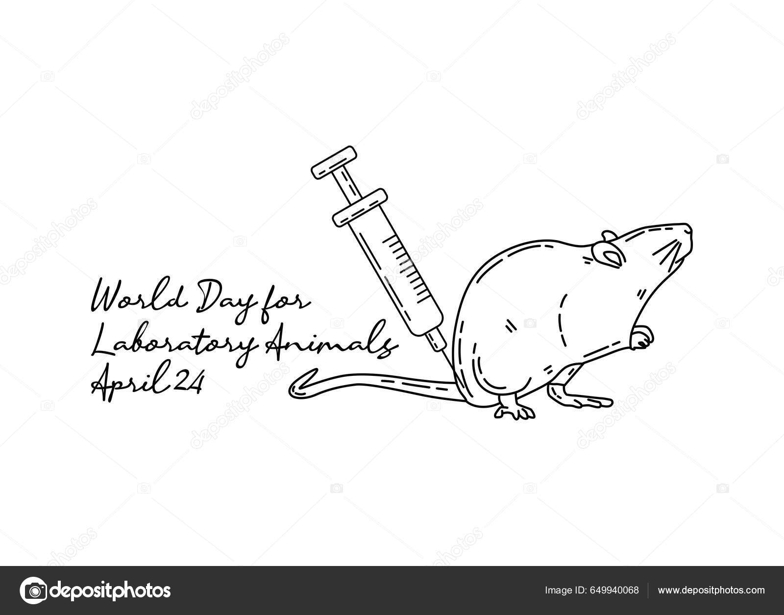 Line Art World Day Laboratory Animals Good World Day Laboratory Stock ...
