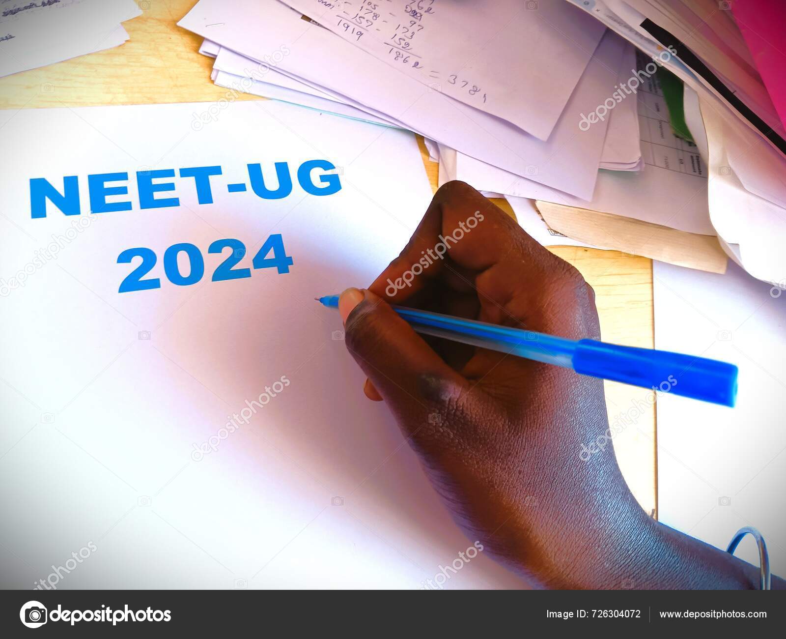 Madurai Indien Juni 2024 Eine Handschriftliche Arbeit Mit Neet 2024 ...