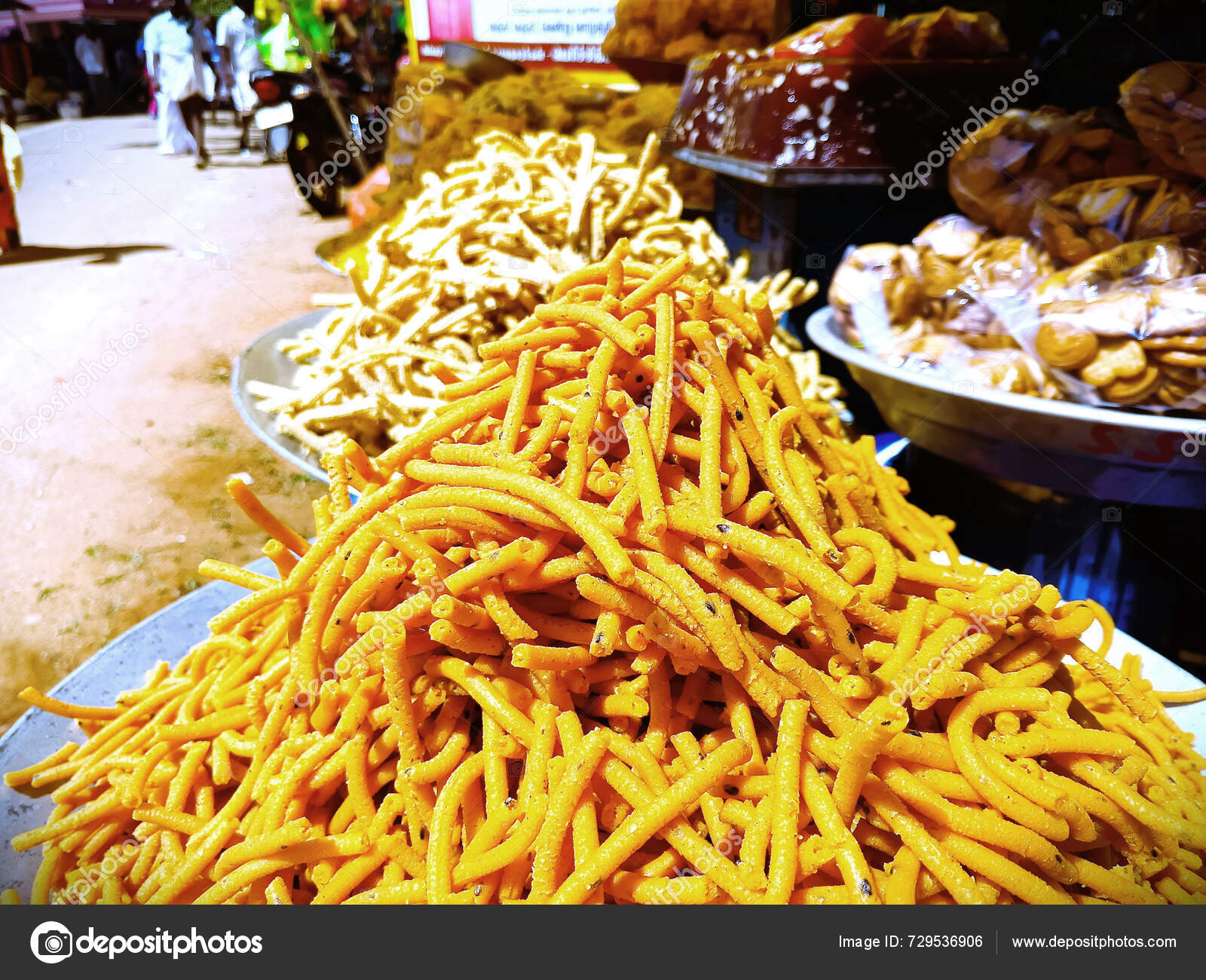 South Indian Sweet Sour Snacks Temple Festival — Stock Photo ...