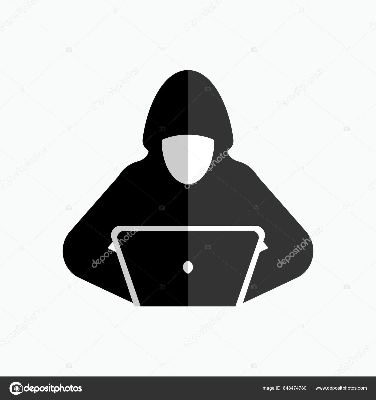 Hacker Icon Person Who Uses Computers Gain Unauthorized Access Data ...