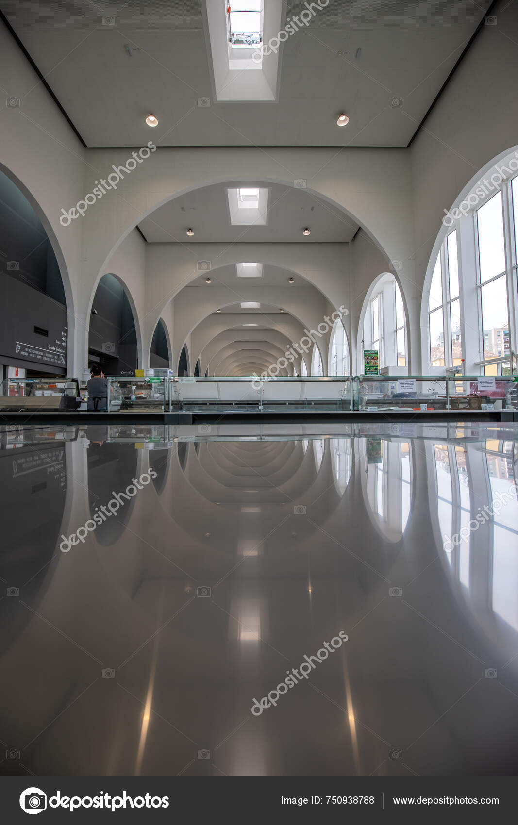 Architecture Modern Newly Built Market Hall Great Roof Construction ...