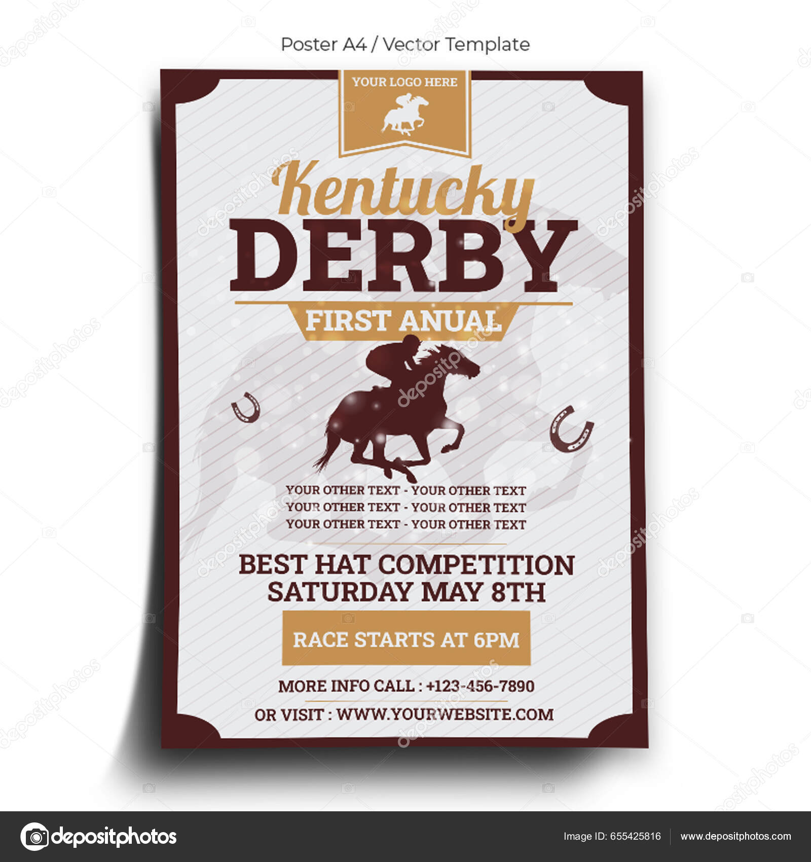 Kentucky Derby Poster Template Stock Vector by ©psdmarket.net 655425816