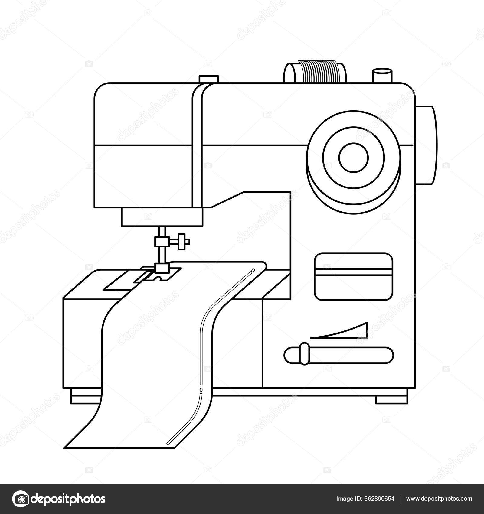 Illustration Sewing Machine Stock Vector By ©yuwaii 662890654