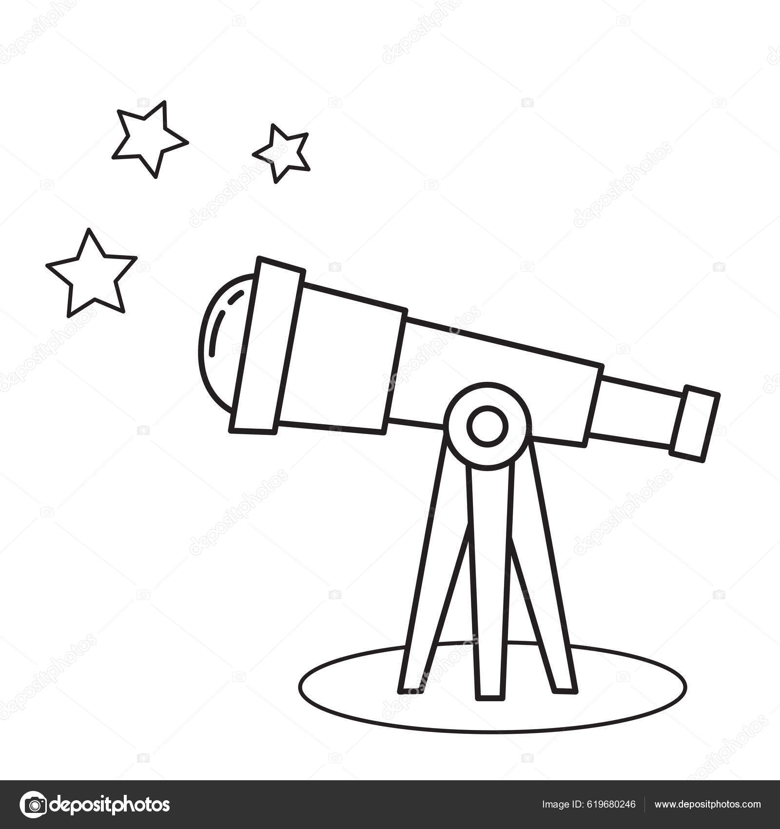 Telescope Coloring Pages