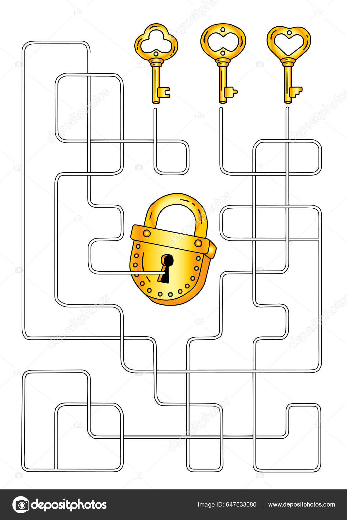 Vector Para Colorear Página Del Libro Laberinto Juego Para Los Vector ...