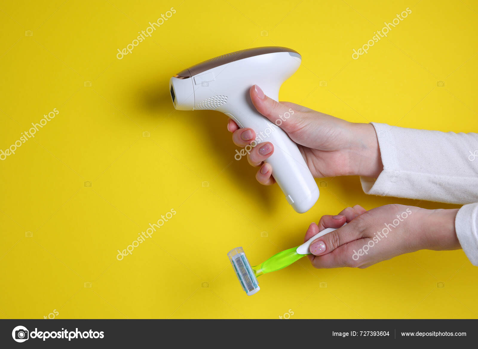 Modern Epilator Removing Unwanted Body Hair Home Razor Colored ...