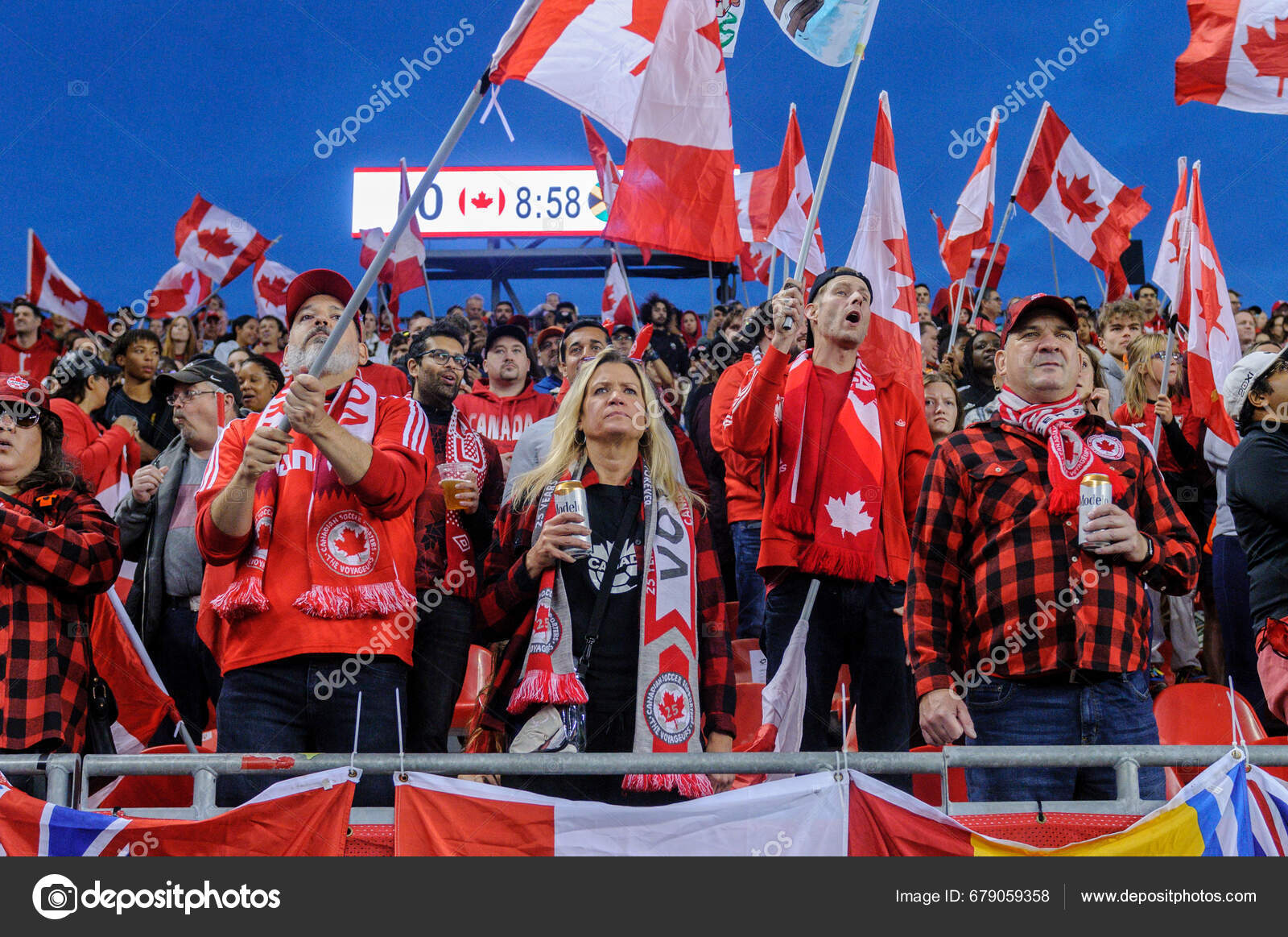 Toronto Canada September 2023 Canadian Fans Supporters 2023 Concacaf ...