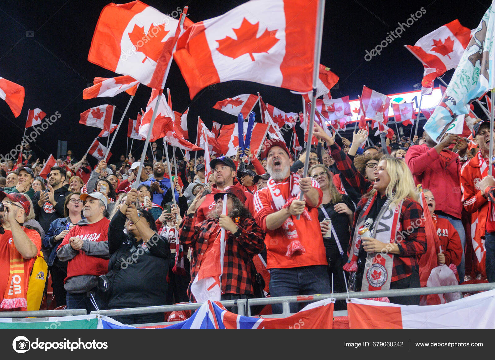 Toronto Canada September 2023 Canadian Fans Supporters 2023 Concacaf ...