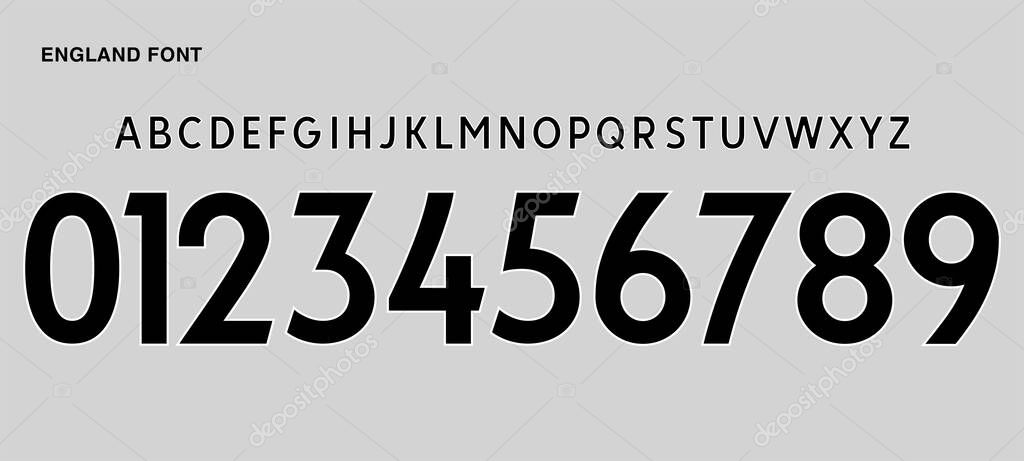 fuente vector england teams kit sport style font. fuente de estilo ...