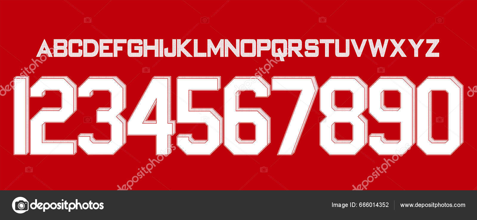 Football Number Font