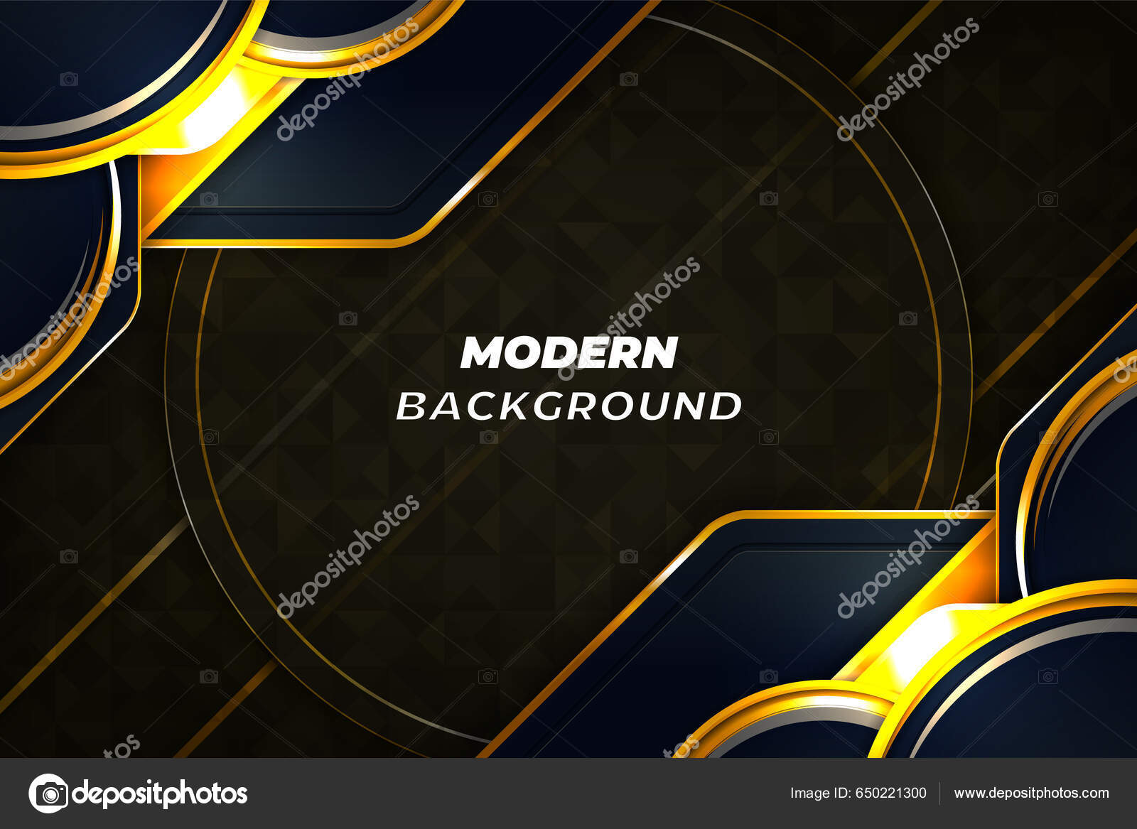 Latar Belakang Mewah Modern Hitam Dan Emas Dengan Elemen Vektor Stok ...