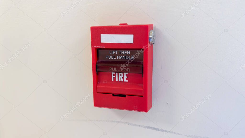 La alarma de incendios simboliza la seguridad, la preparación para ...