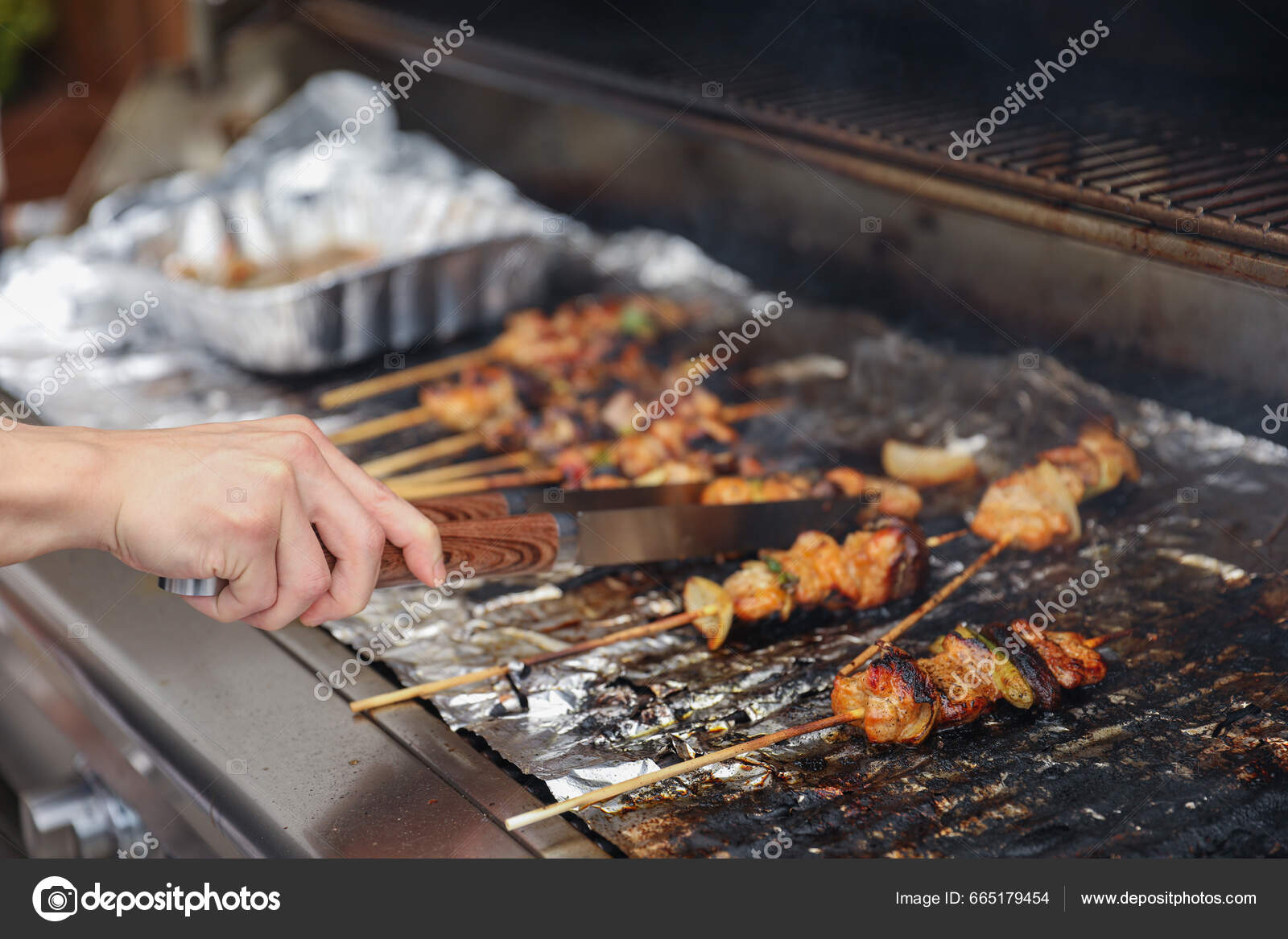 Cooking Meat Grill — Stock Photo © isaac1112 #665179454