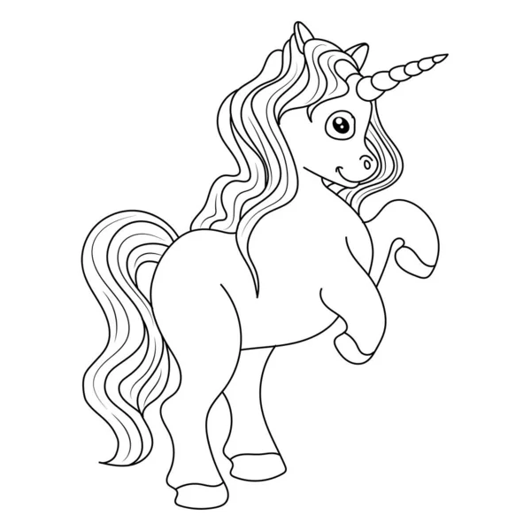 Unicorn Kids Coloring Page Blank Printable Design Children Stock Vector ...