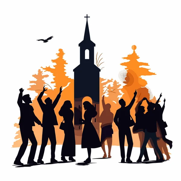 Church Choir Silhouette