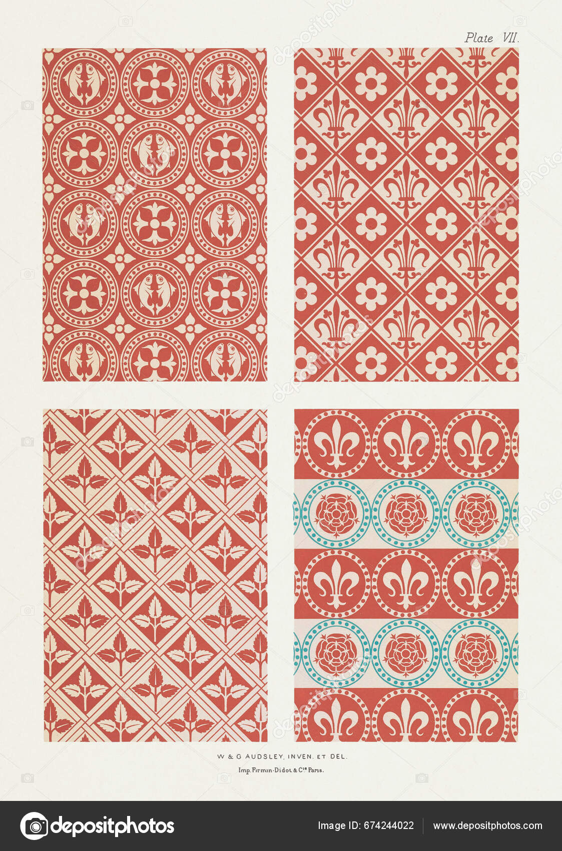 Medieval Pattern Stencil Floral Art Backgrounds Inspired Medieval ...