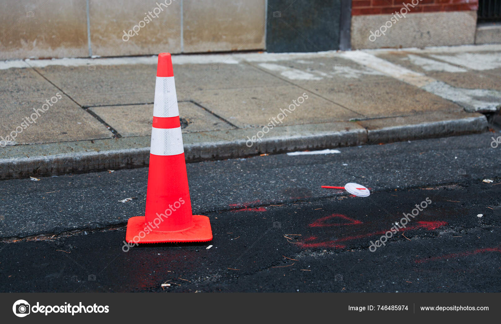 Traffic Cones Red Traffic Cone Street — Stock Photo © isaaclee1112 ...