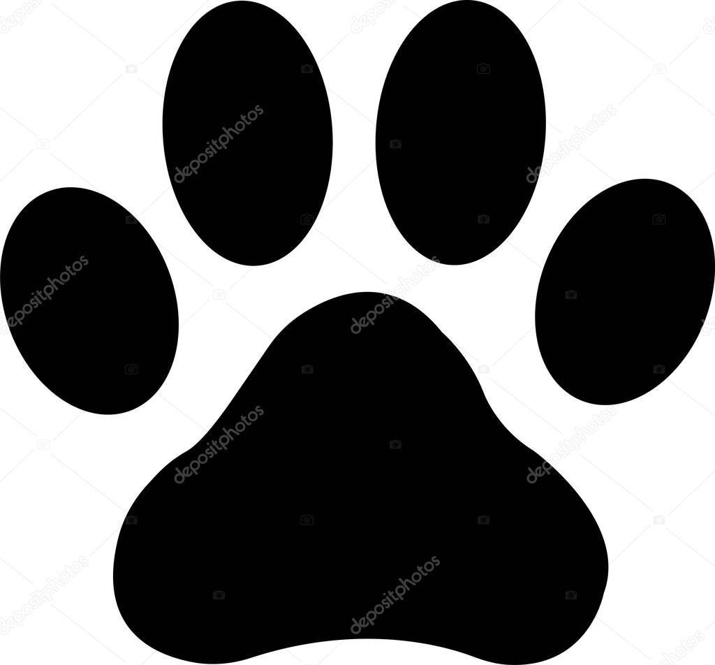 Huella de pata de perro, gato, huella de mascota de cachorro, icono de ...