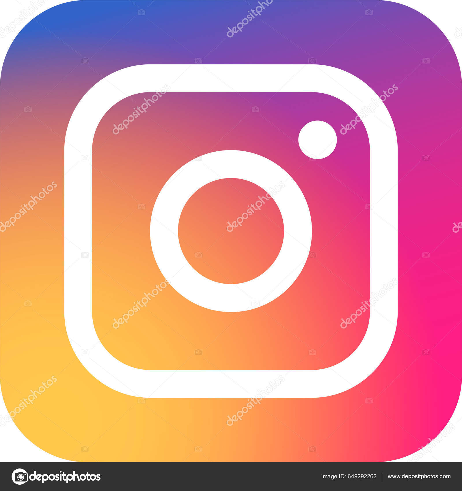 Instagramのロゴ 透明背景のInsta Realisticソーシャルメディアアイコンのロゴタイプ ストックベクター © ...