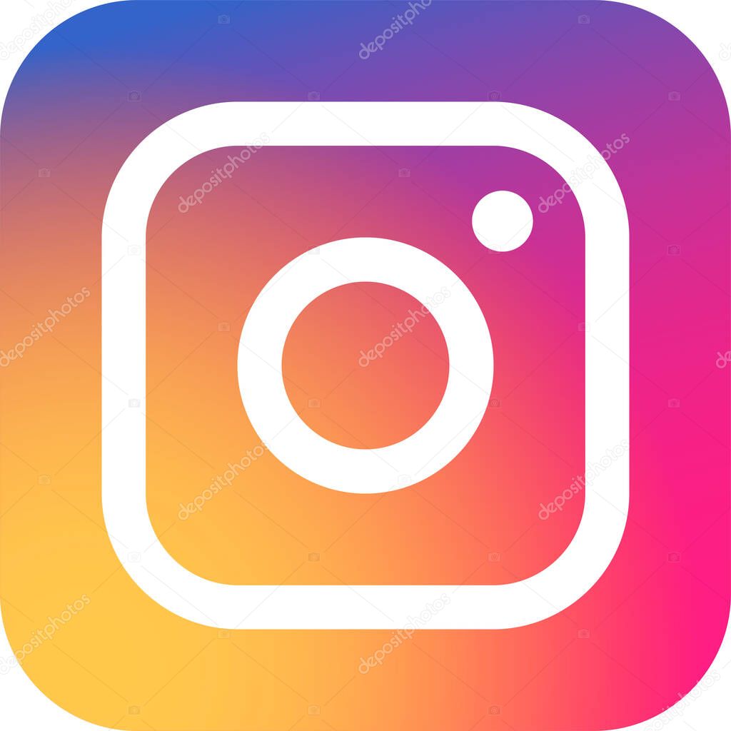Logo Instagram Logotipo Insta Realista Redes Sociales Sobre Fondo ...