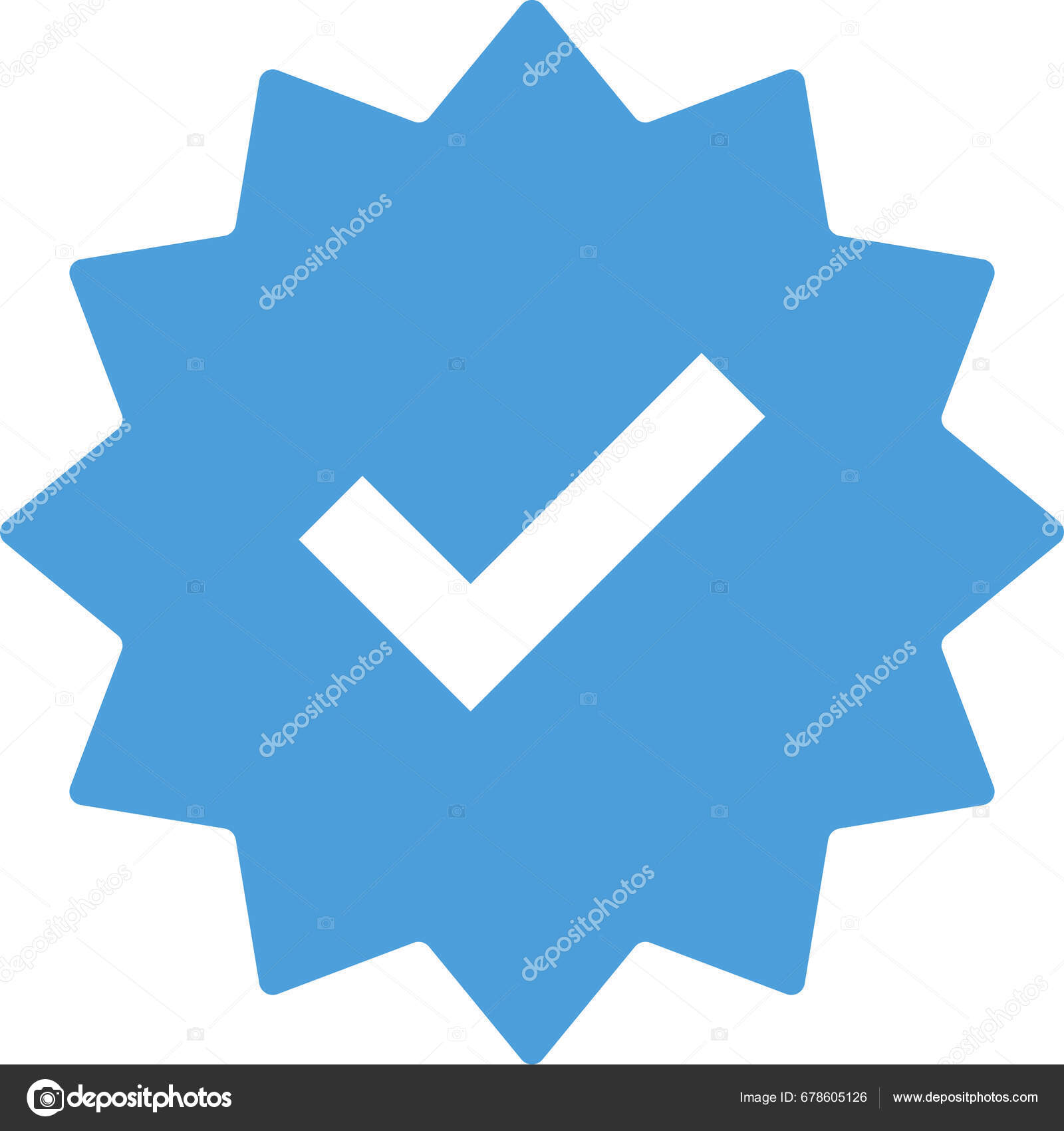 Check Mark Blue Tick Verified Badge Icon Approved Profile Sign Stock ...