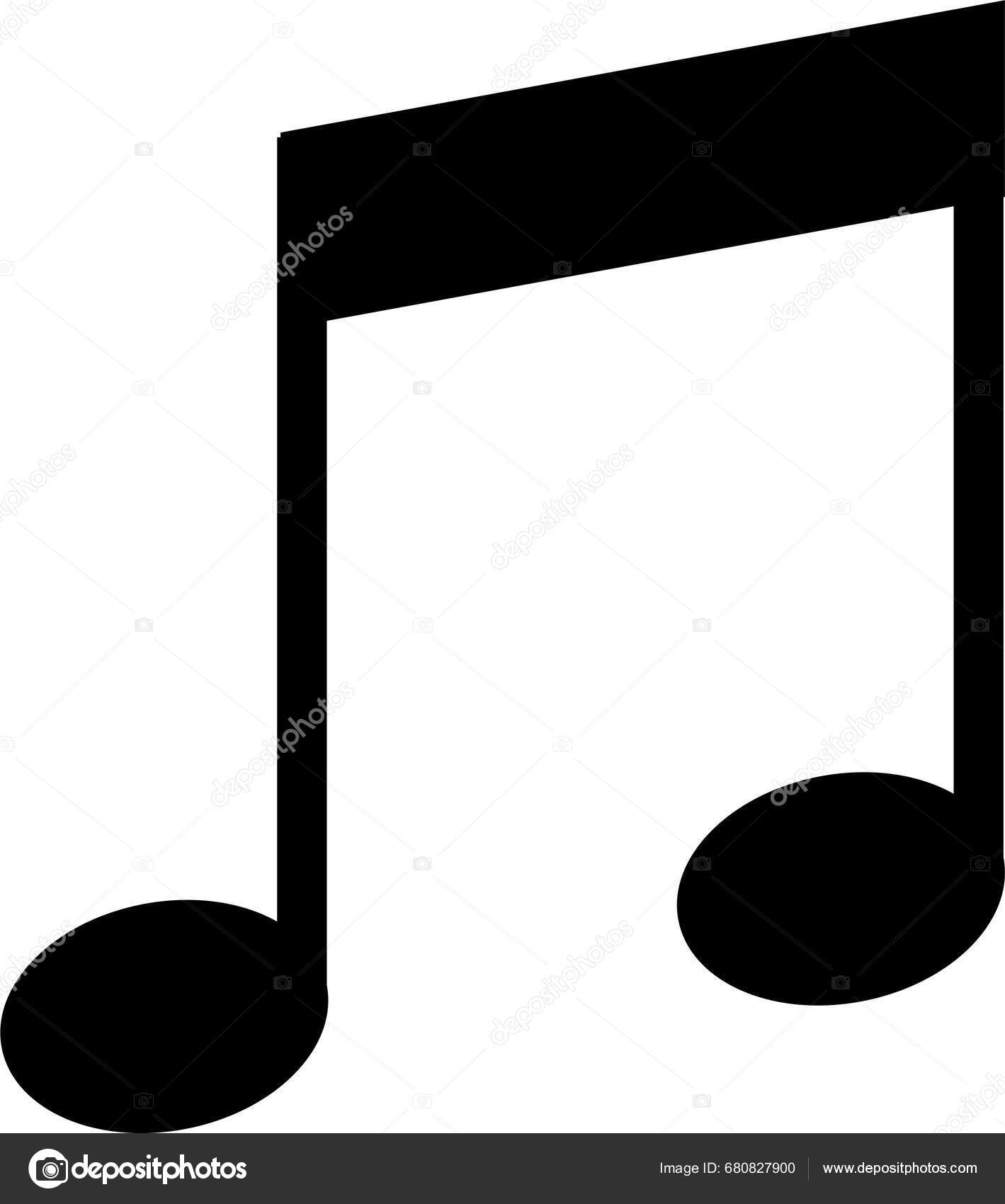 Music Note Flat Icon Music Key Symbol Song Bites Sound Stock Vector by ...