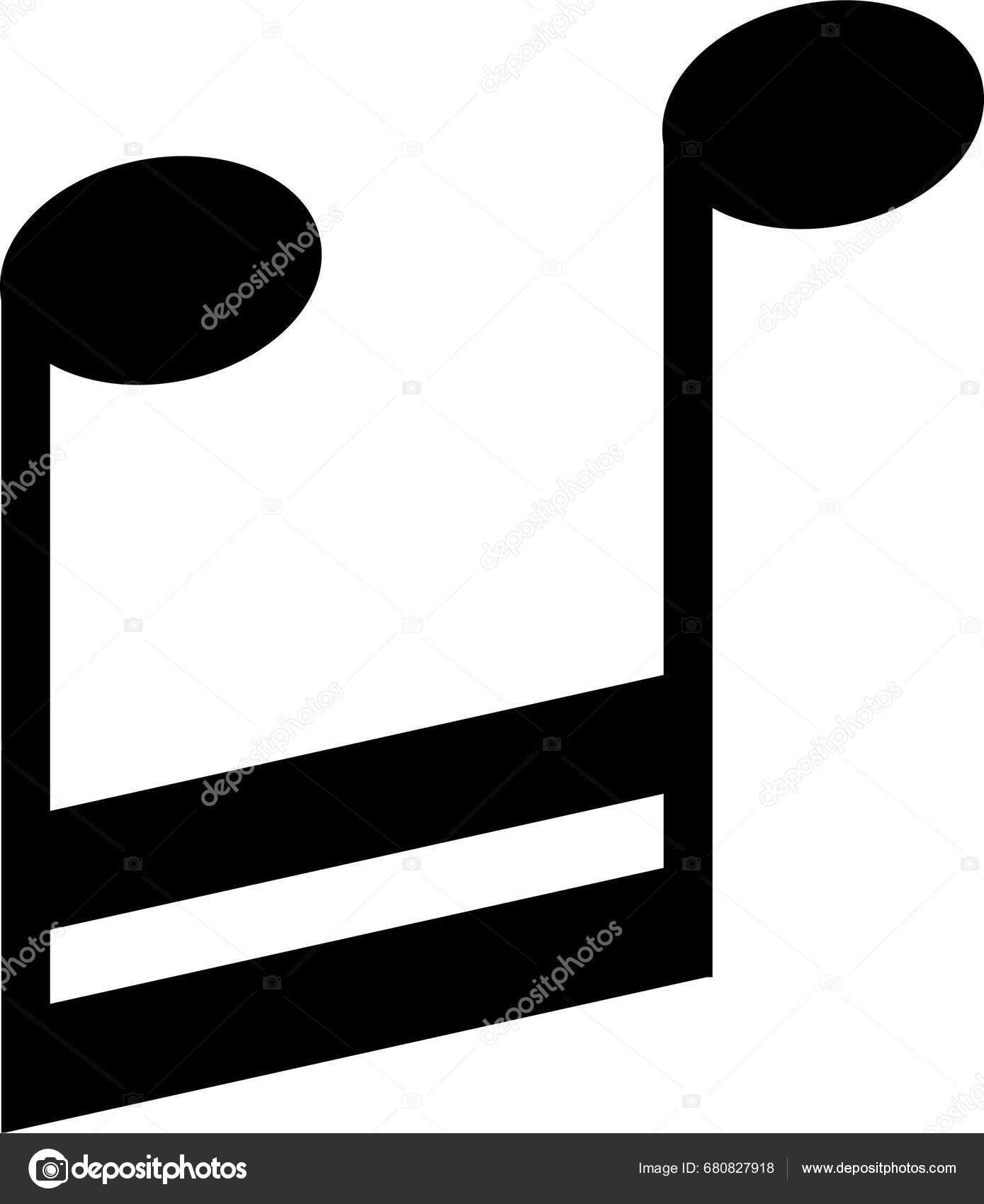 Music Note Flat Icon Music Key Symbol Song Bites Sound Stock Vector by ...