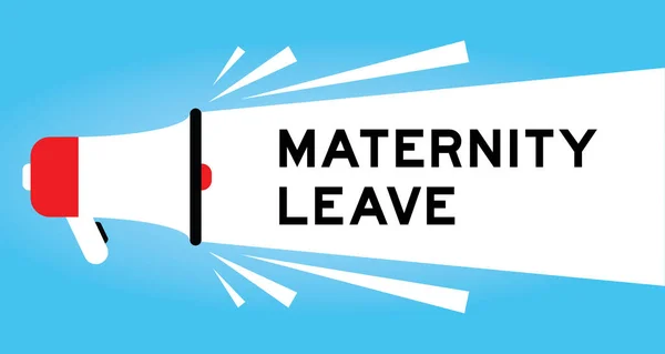 Red Color Peel Sticker Label Word Maternity Leave Gray Background Stock ...