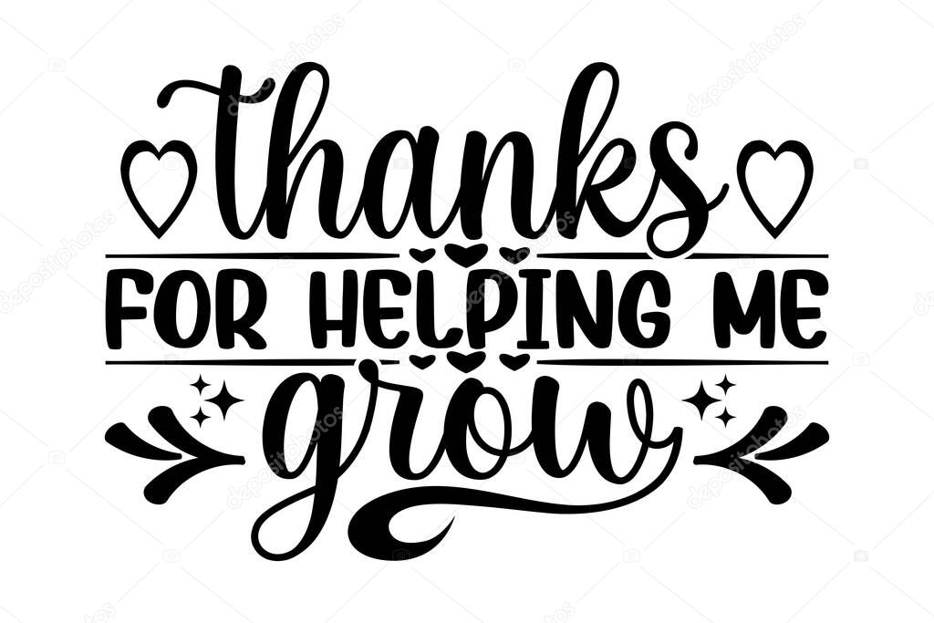 Gracias por ayudarme a crecer - Citas de agradecimiento del maestro sobre fondo blanco 2023