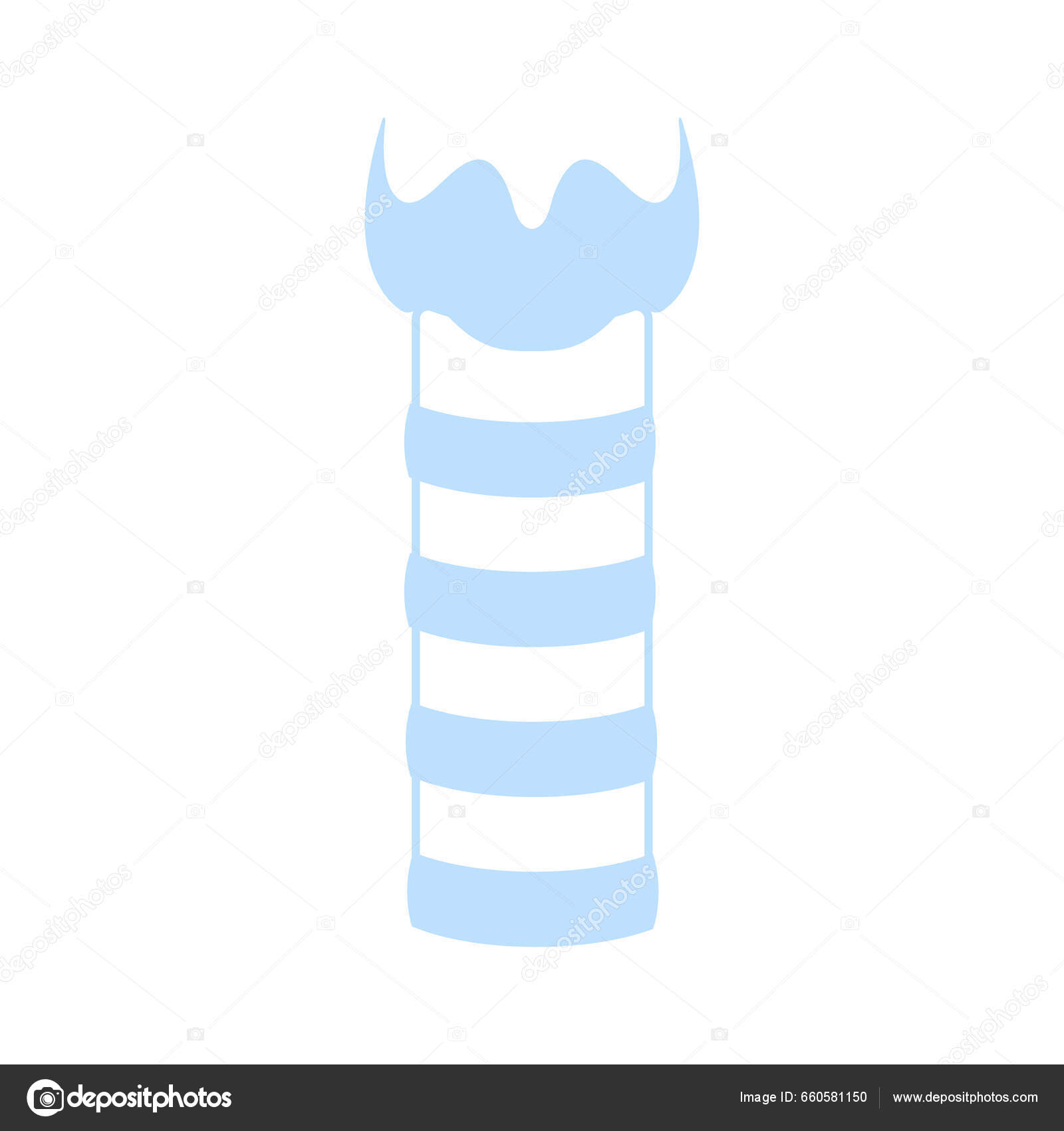 Ícone Traqueia Humana Anatomia Função Tubo Traqueal Traqueíte Doença ...