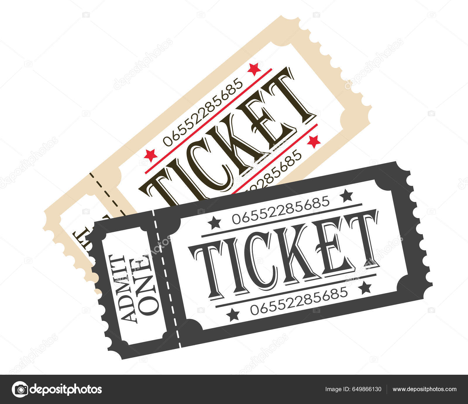 Boleto Vector Plano Billete Ilustración Vector de stock por ...