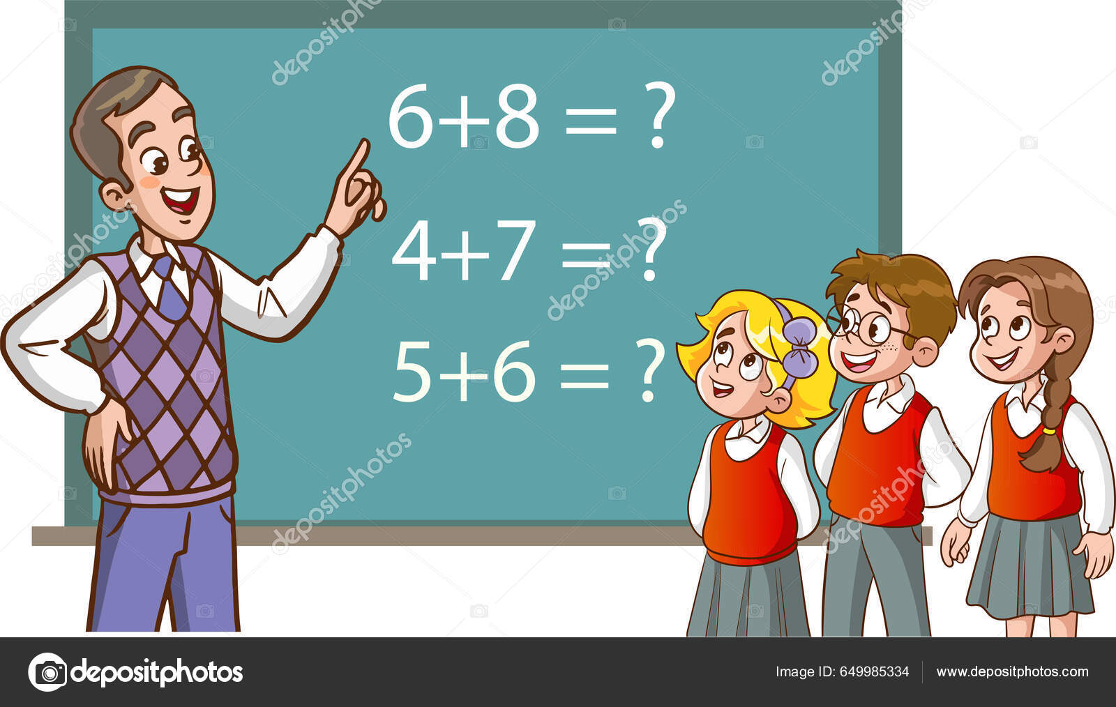 Profesor Estudiantes Que Enseñan Aula Vector de stock #649985334 de ... Profesor Estudiantes Que Enseñan Aula Vector de stock #649985334 de ...