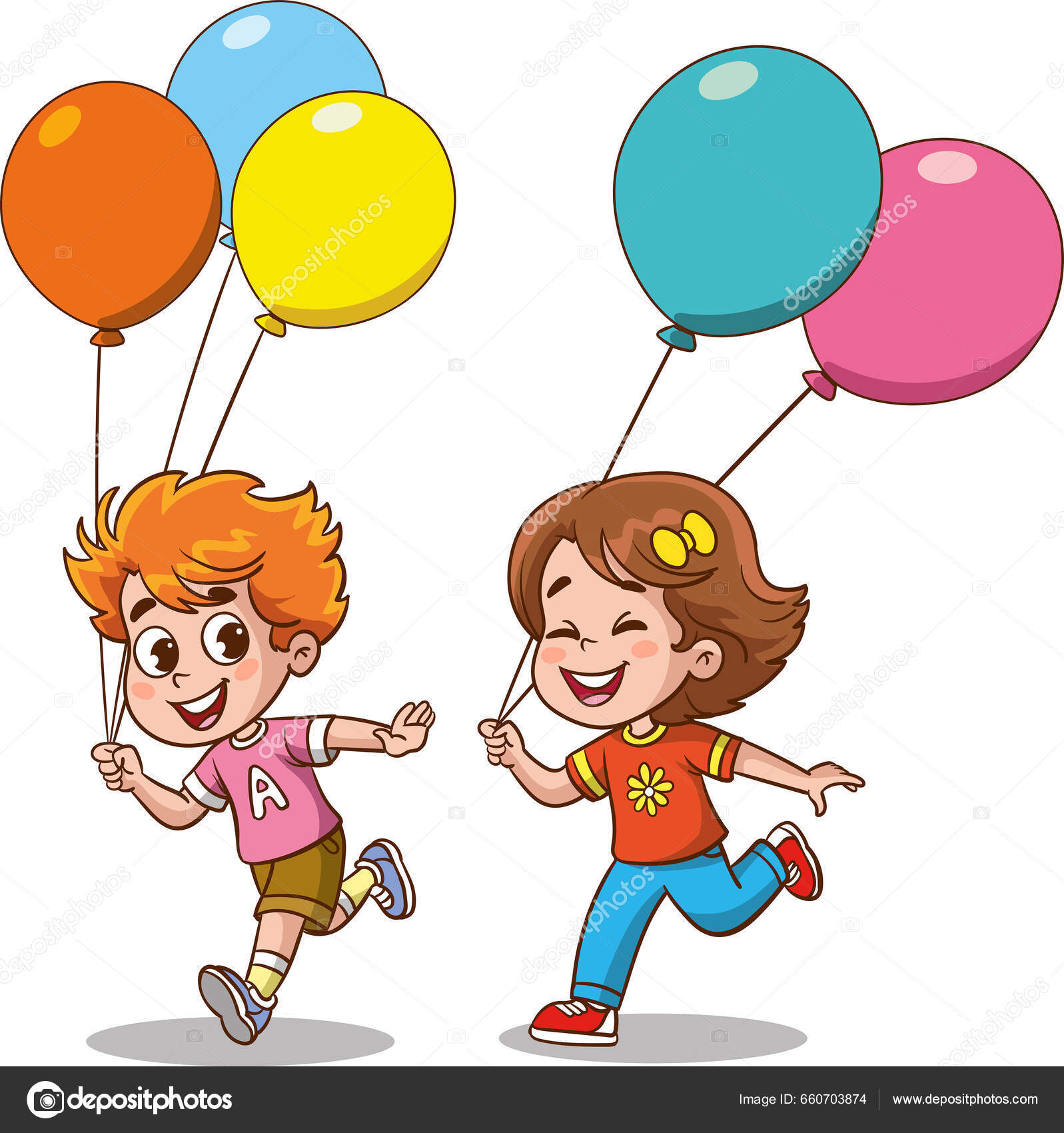 Little Kids Running Clipart